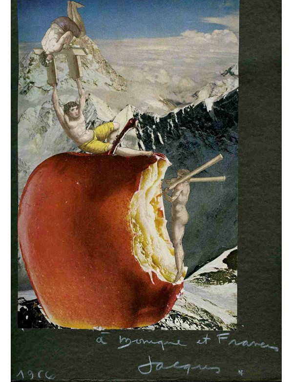 PRÉVERT (Jacques) Collage original